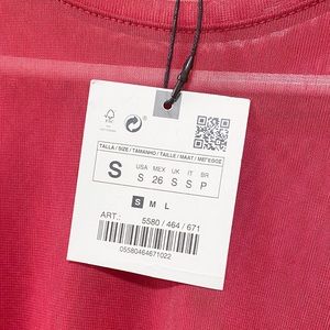 Zara | Tops | Zara Sheer Pleated Tulle Top | Poshmark